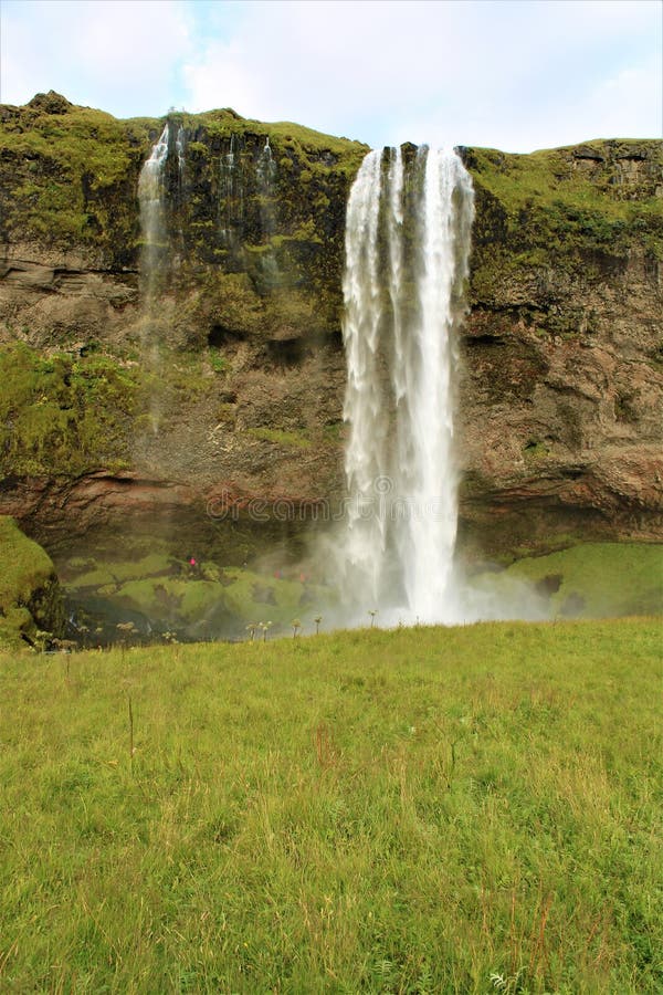 A Waterfall in Iceland - Seljalandsfoss Stock Image - Image of origin ...