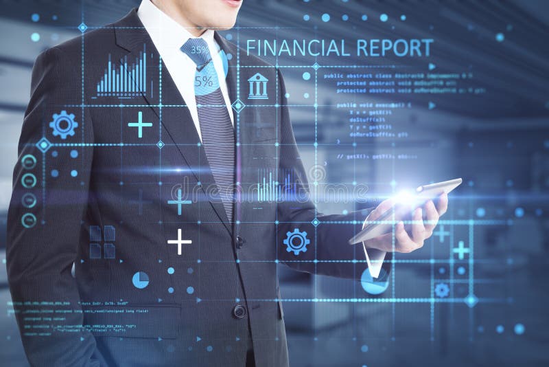 Sell and Analyzing Stock Concept with Businessman Looking at Digital ...