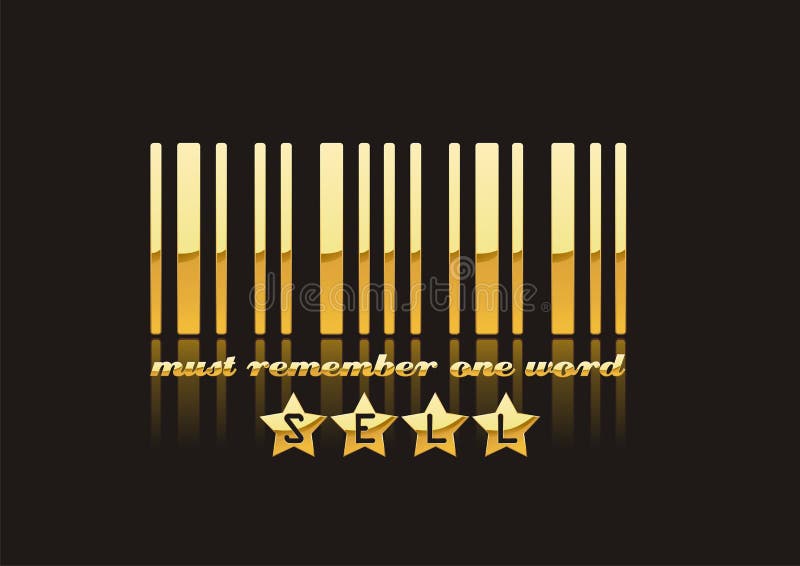 SELL code bar stock vector. Illustration of label, concept - 7276452