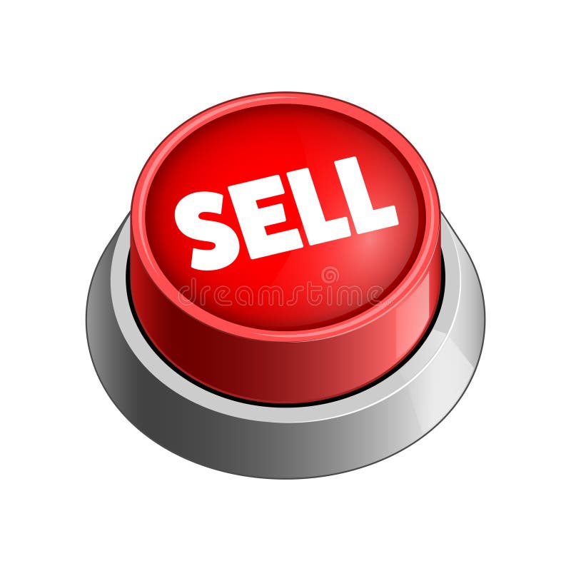Sell Red Button Vector Illustration Stock Vector - Illustration of ...