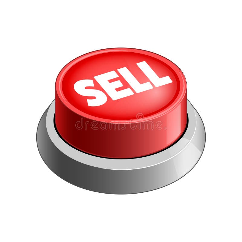 Sell Red Button Vector Illustration Stock Vector - Illustration of ...
