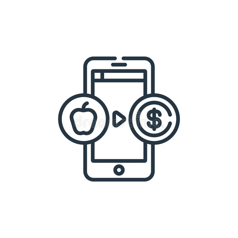 Sell Vector Icon Isolated on White Background. Outline, Thin Line Sell ...