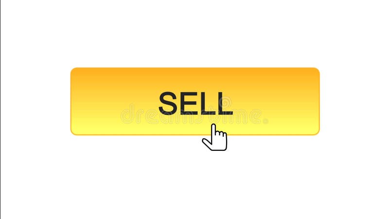 Sell Web Interface Button Clicked with Mouse Cursor, Red Color ... Sell Web Interface Button Clicked with Mouse Cursor, Red Color ...