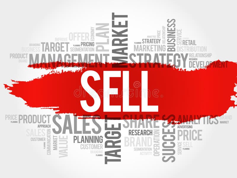 Sell word cloud stock illustration. Illustration of action - 205774967