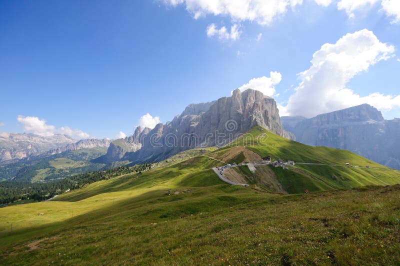 The Sella Massif Group - Dolomites, Italy Stock Photo - Image of tirol ...