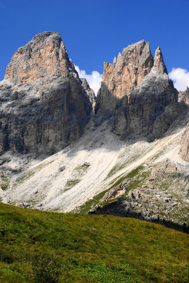 Sella Pass Dolomites Italy stock image. Image of lifts - 11684845