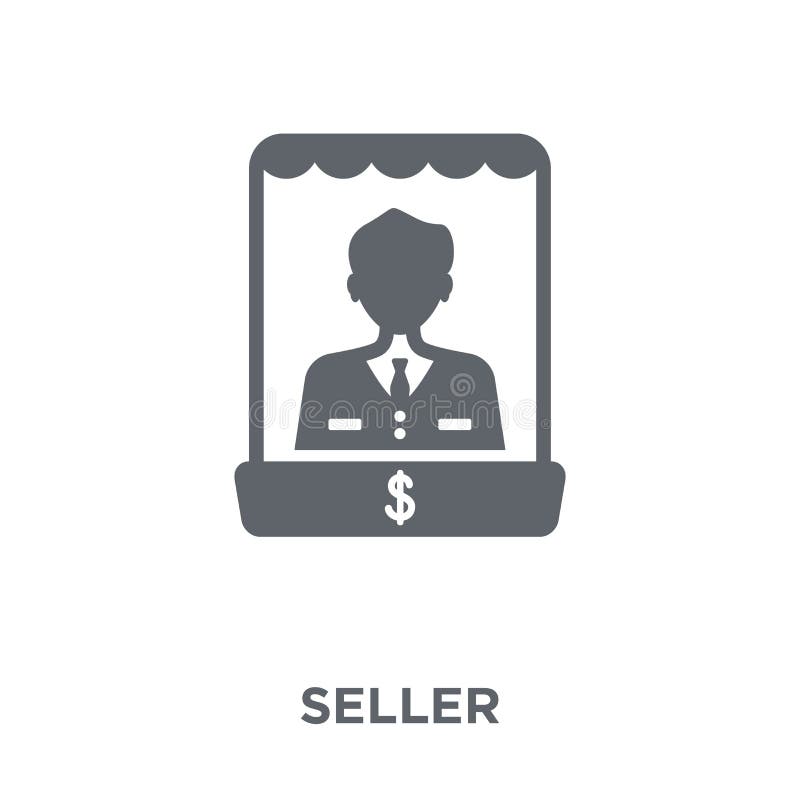 Seller Icon from Collection. Stock Vector - Illustration of offer ...