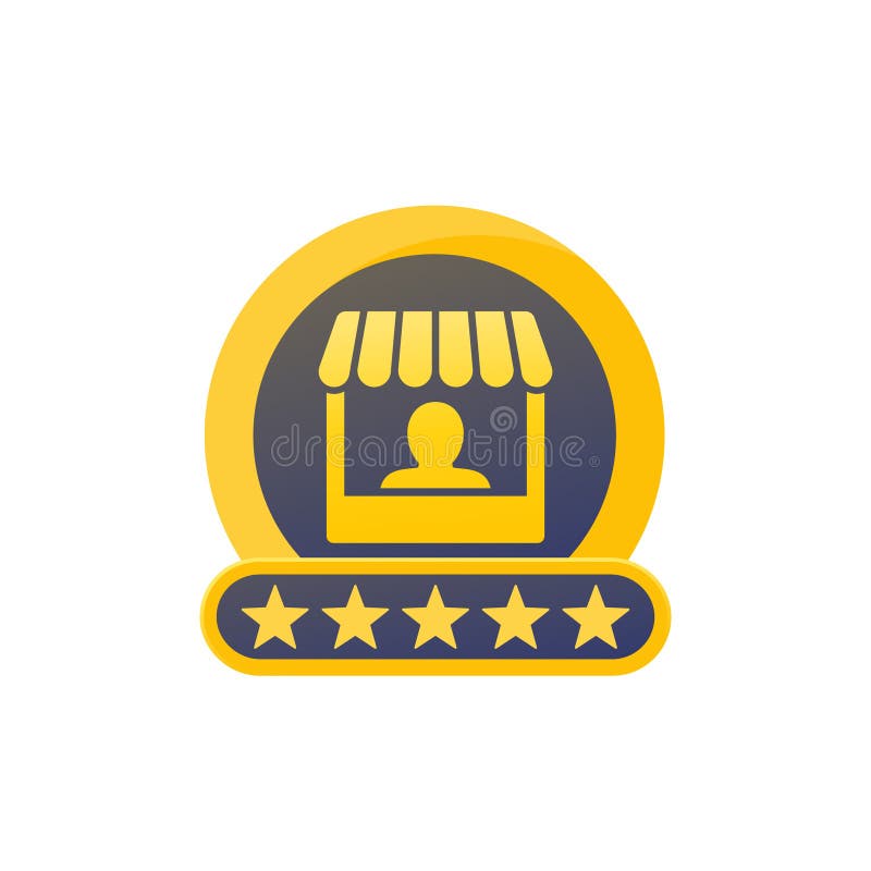 Seller Rating, Top Vendor Icon, Vector Stock Vector - Illustration of ...