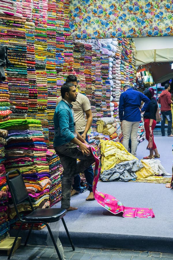 The Seller of Textiles in the Store Editorial Stock Photo - Image of ...