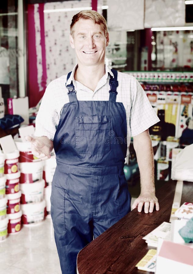 Seller in Tool-ware Hypermarket Stock Photo - Image of merchandise ...