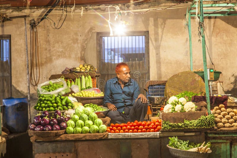Seller at the Vegetable Night Market Editorial Stock Image - Image of ...