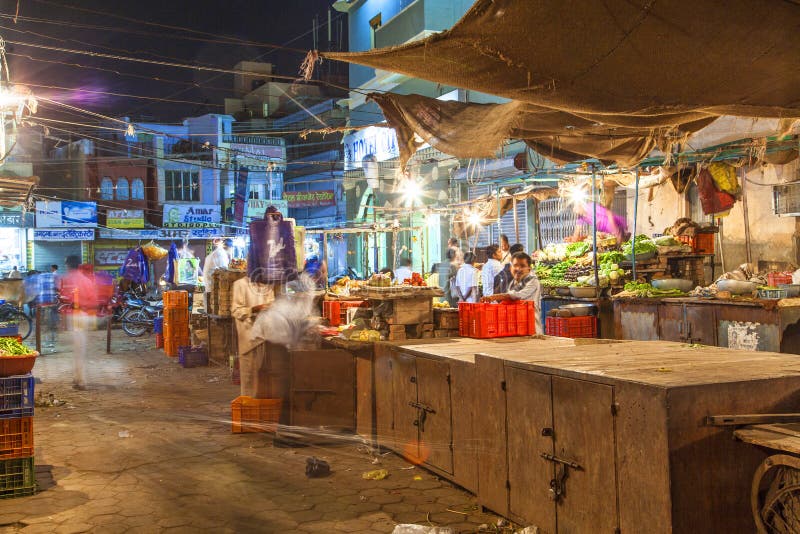 Seller at the Vegetable Night Market Editorial Photo - Image of ...