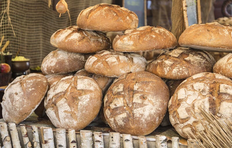 Selling Bread at the Farmers Market Stock Image - Image of product ...