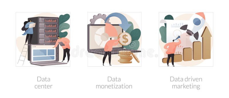 Selling Database Abstract Concept Vector Illustrations. Stock Vector ...