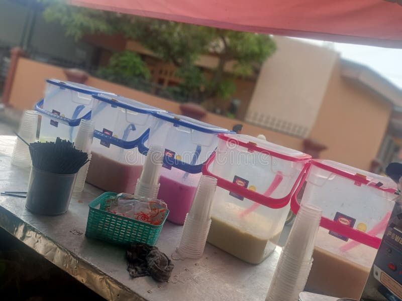 Selling Drinks with 5 Different Flavors Editorial Image - Image of ...