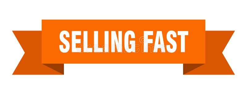 Selling fast ribbon. stock vector. Illustration of label - 191264875