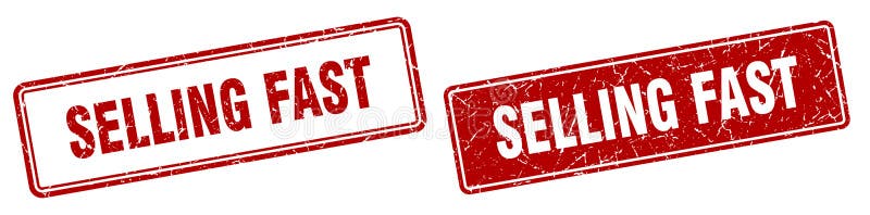 Selling Fast Stamp Set. Selling Fast Square Grunge Sign Stock Vector ...