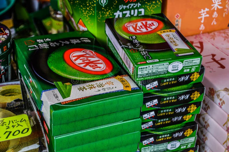 Selling Green Tea Kit Kat at Kyoto Japan 2015 Editorial Stock Photo ...