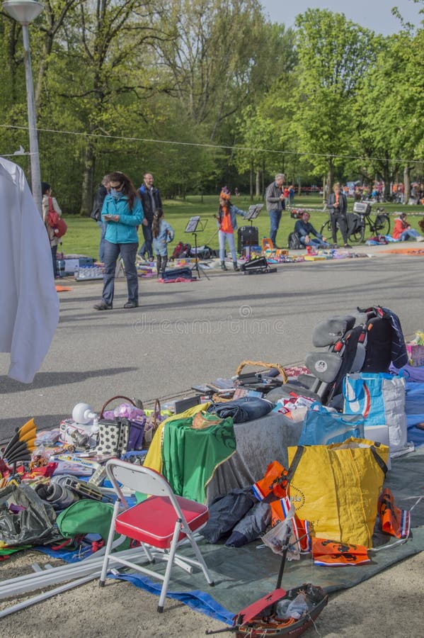 Selling Old Stuff at the Vondelpark on Kingsday Amsterdam the ...