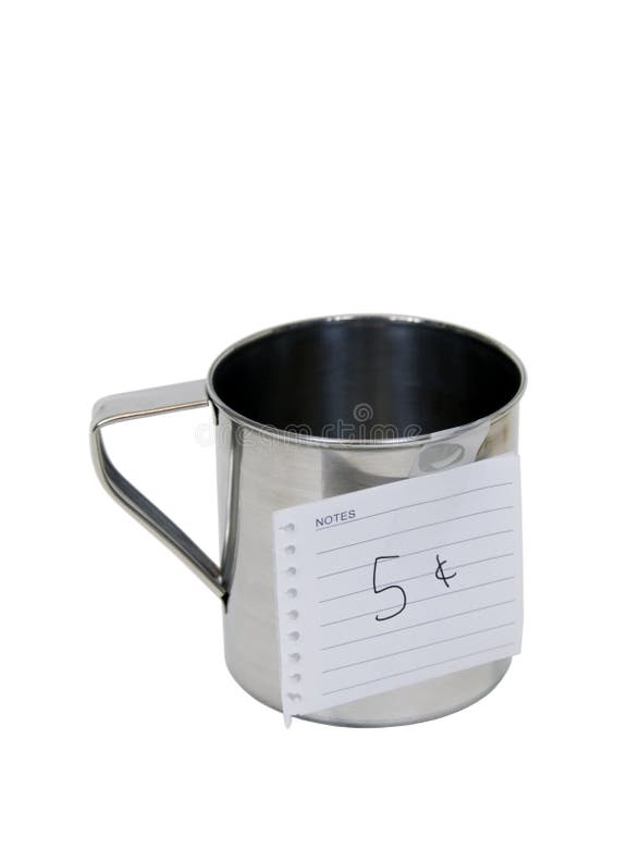 Selling in Stainless Steel Cup Stock Photo - Image of holder, swap: 9266756