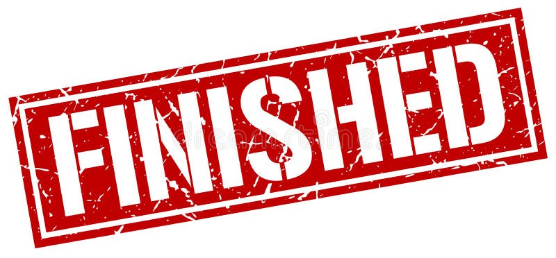 Conjunto De Signos Aislado Cuadrado Terminado. Marca Finalizada ...