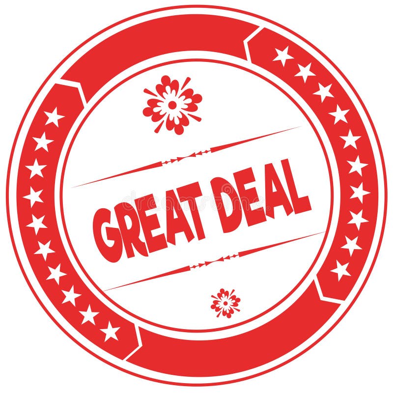 Texto De La GRAN OFERTA En Etiqueta Engomada Roja Realista En El Fondo ...