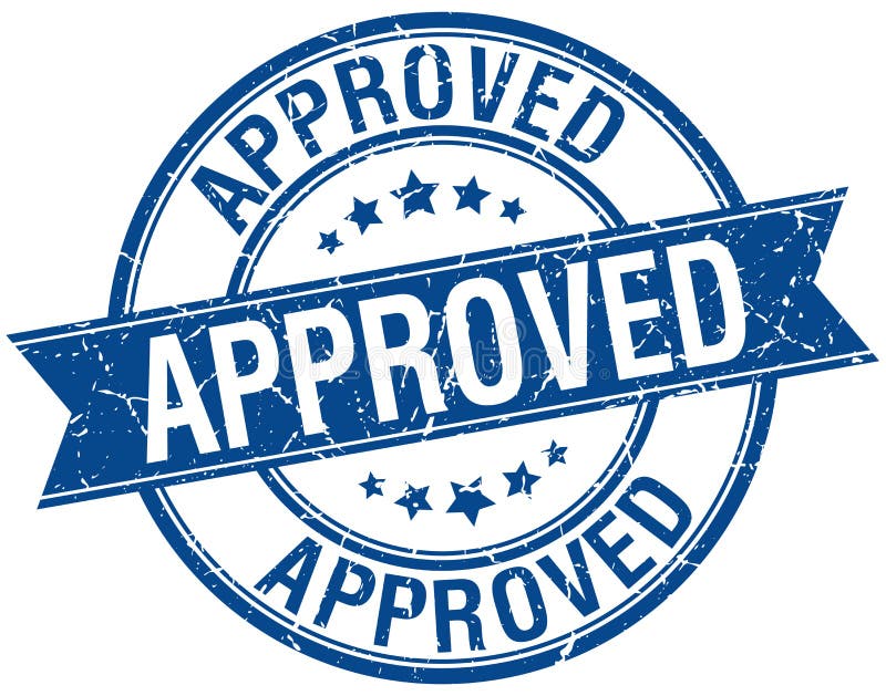 Signo Aprobado Conjunto De Etiquetas De Cinta Redonda Sello Ilustración ...