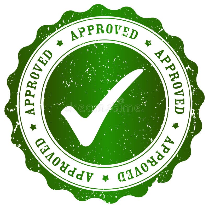 Sello aprobado ilustración del vector. Ilustración de validado - 85734489