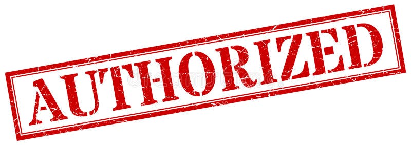 Sello autorizado ilustración del vector. Ilustración de aislado - 158099714