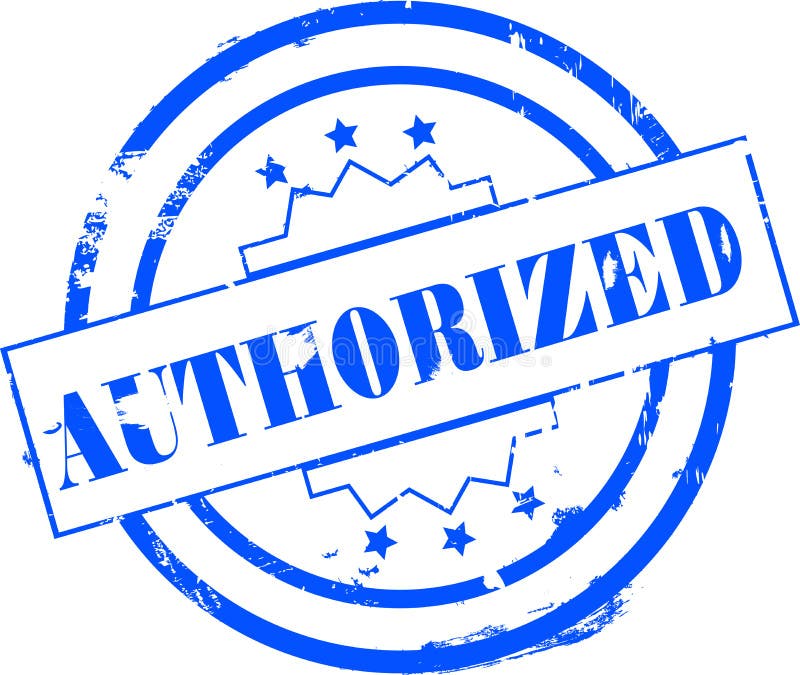 Sello Autorizado En El Fondo Blanco Stock de ilustración - Ilustración ...