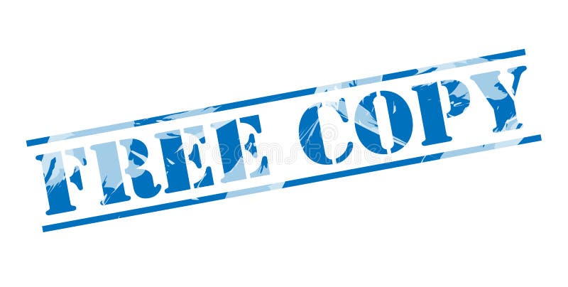 Sello Azul De La Copia Libre Stock de ilustración - Ilustración de ...