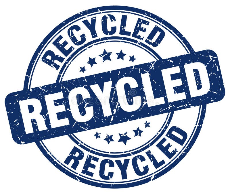 Sello reciclado ilustración del vector. Ilustración de vector - 122298612