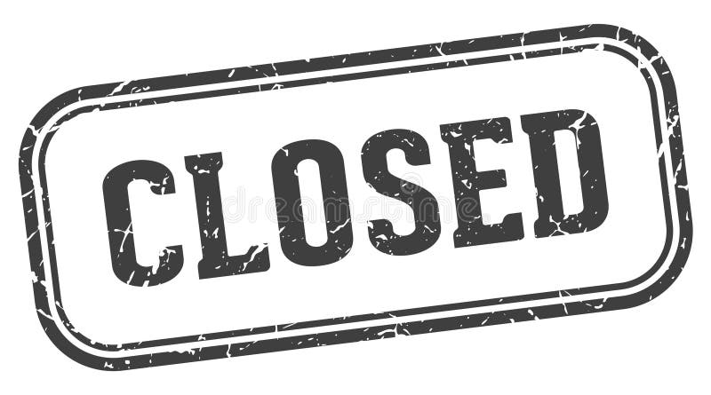 Sello Cerrado. Marca Rectangular Cerrada Sobre Fondo Blanco Ilustración ...