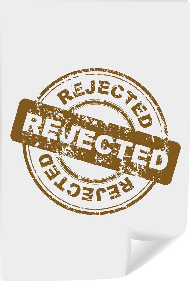 Sello rechazado aprobado stock de ilustración. Ilustración de permiso ...