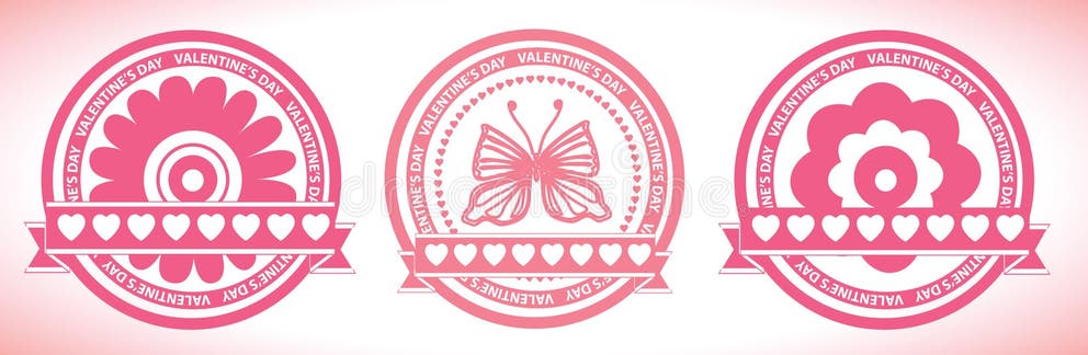 Sello con los corazones stock de ilustración. Ilustración de filigrana ...