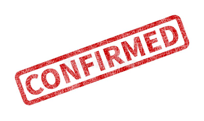 Sello CONFIRMADO stock de ilustración. Ilustración de confirmado - 88411588