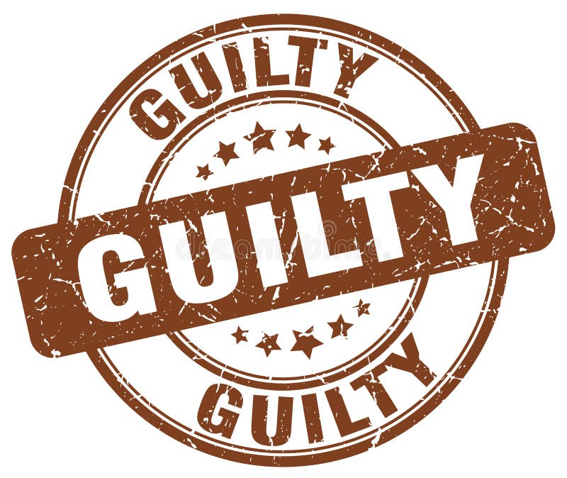 Sello culpable ilustración del vector. Ilustración de retro - 106507278