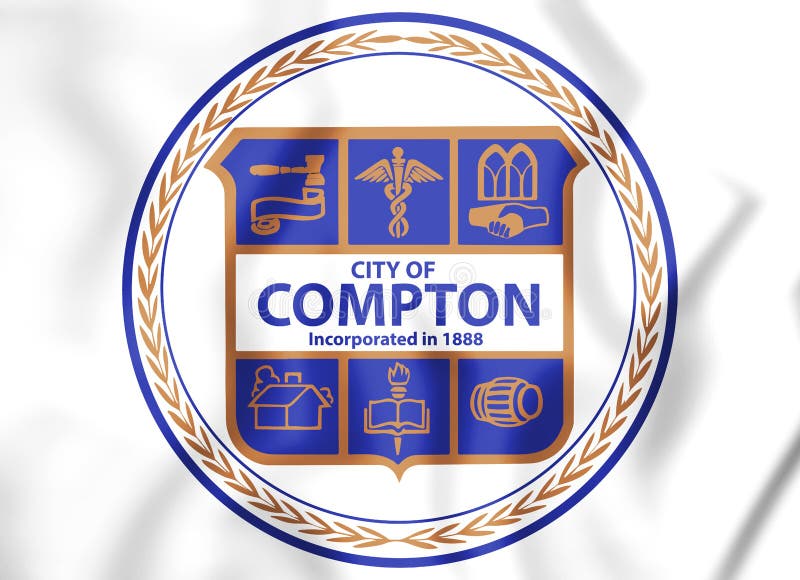 Sello 3D De Compton California, EE.UU. Stock de ilustración ...