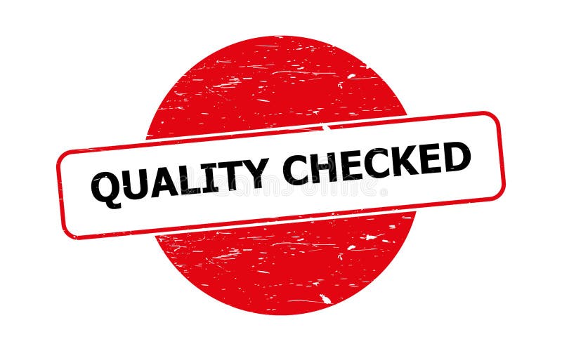 Sello De Calidad Comprobado En Blanco Stock de ilustración ...