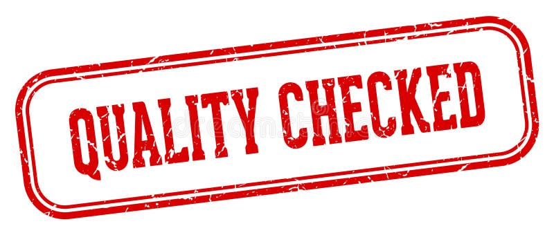 Sello De Calidad. Marca Rectangular De Calidad En Fondo Blanco ...