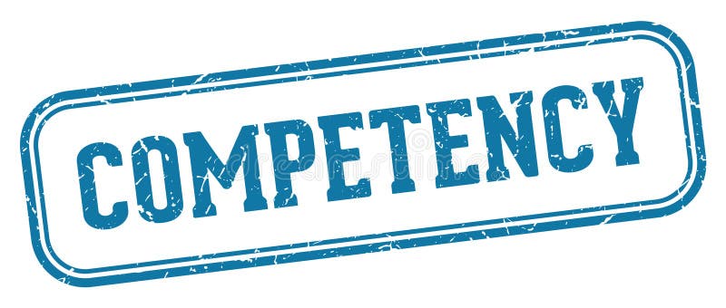 Sello De Competencia. Marca Rectangular De Competencia Sobre Fondo ...