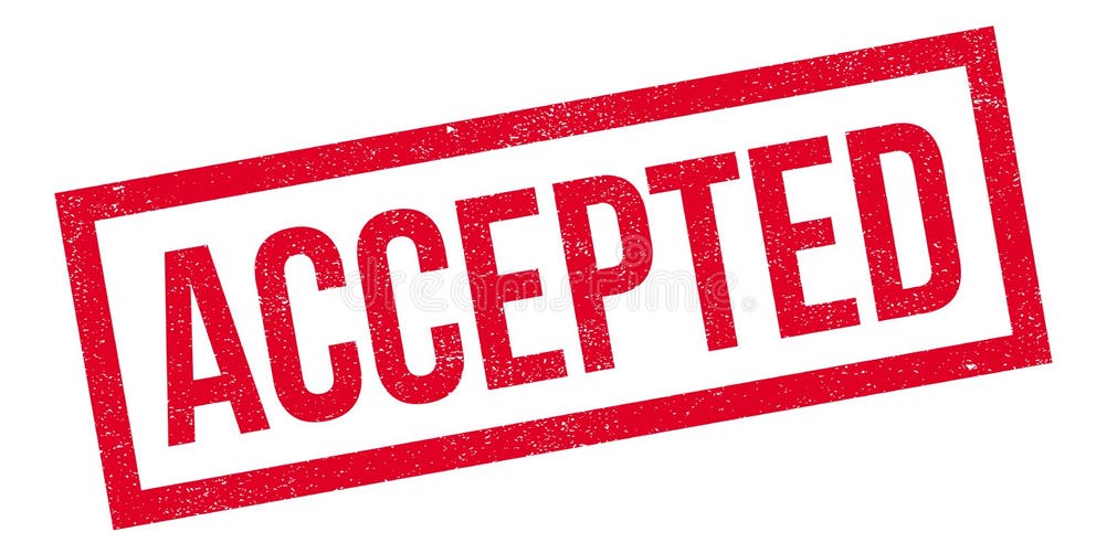 Sello de goma aceptado ilustración del vector. Ilustración de bosquejo ...