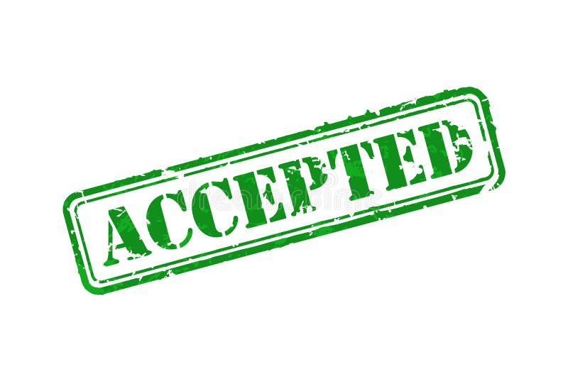 Sello de goma aceptado ilustración del vector. Ilustración de paso ...