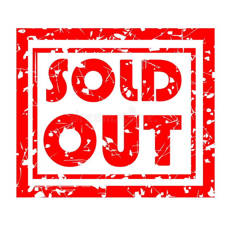 Sello agotado ilustración del vector. Ilustración de existencias - 35296714