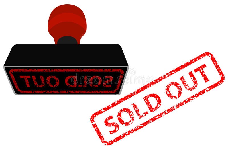 Sello agotado ilustración del vector. Ilustración de existencias - 35296714