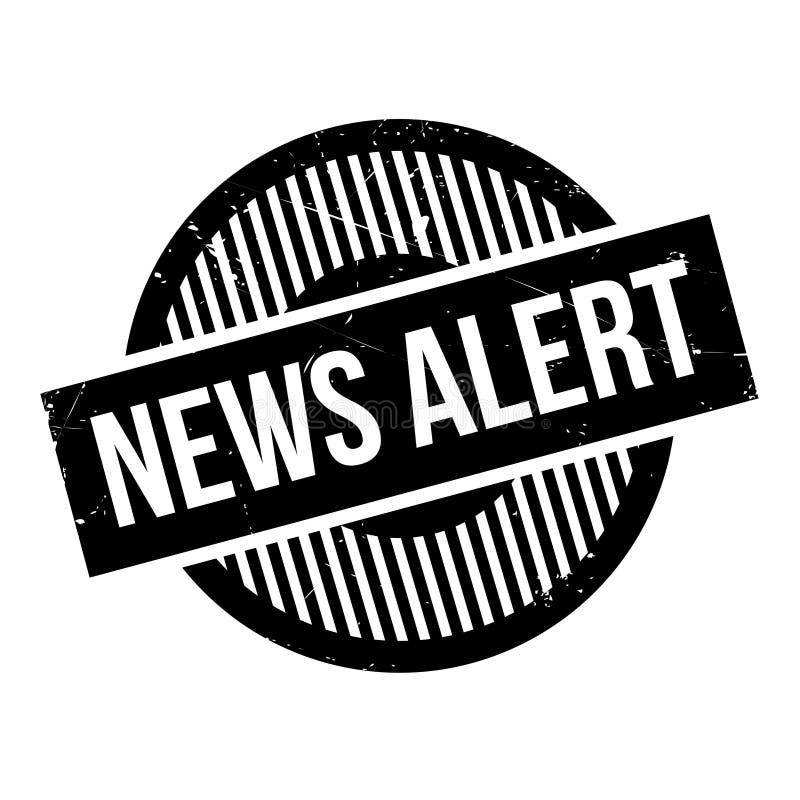 Sello De Goma Alerta De Las Noticias Stock de ilustración - Ilustración ...