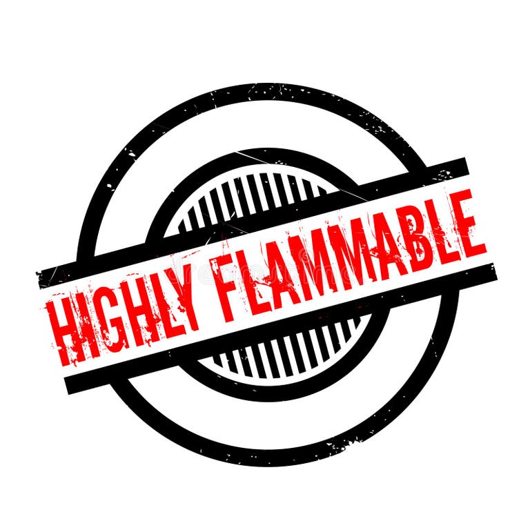 Sello De Goma Altamente Inflamable Stock de ilustración - Ilustración ...