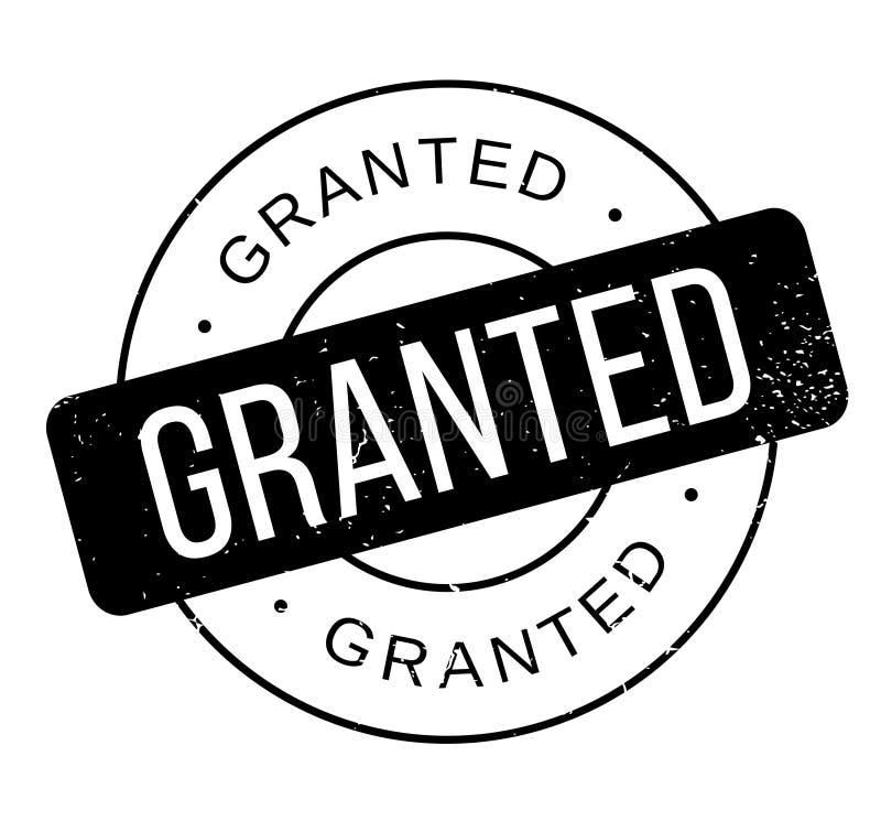 Sello de goma concedido ilustración del vector. Ilustración de paso ...