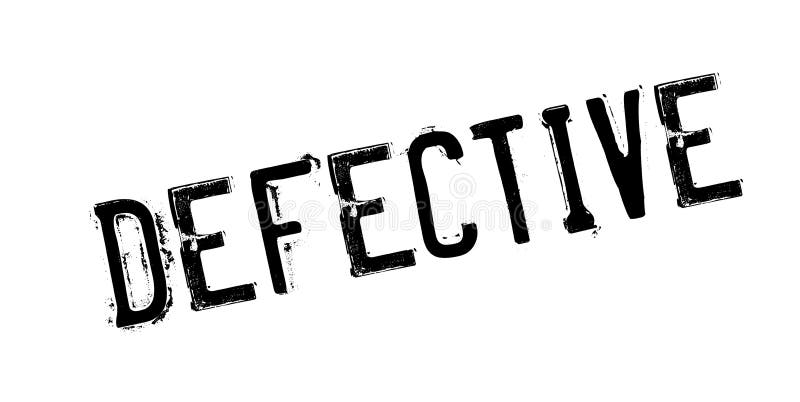 Sello de goma DEFECTUOSO ilustración del vector. Ilustración de ...