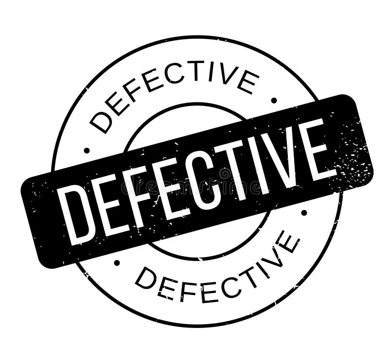 Sello de goma DEFECTUOSO ilustración del vector. Ilustración de ...